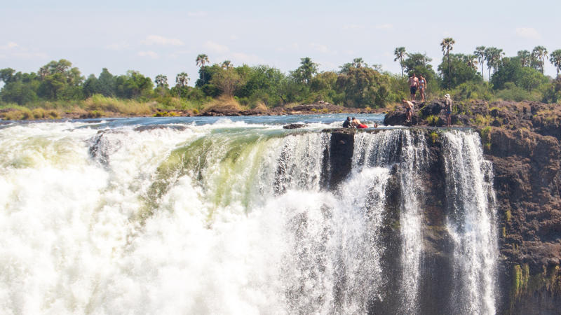 Taking a swim in the Devil’s Pool
