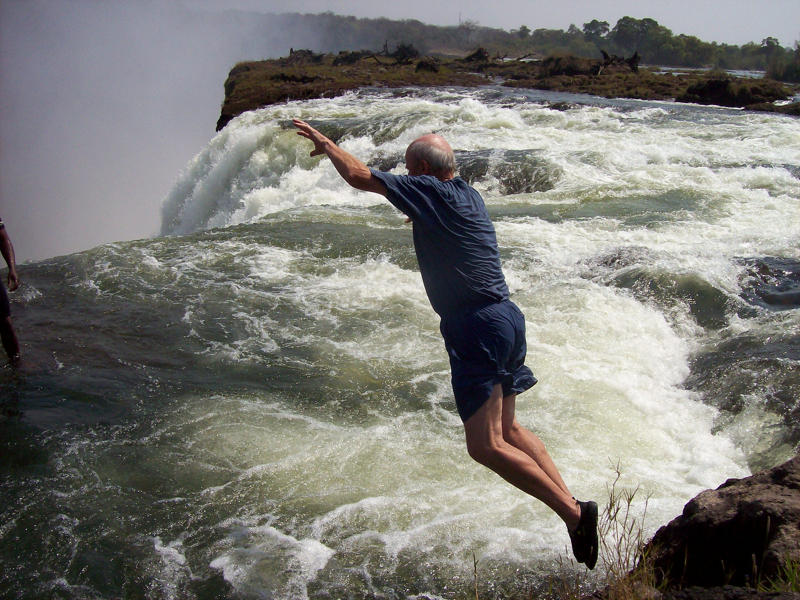 Taking a swim in the Devil’s Pool
