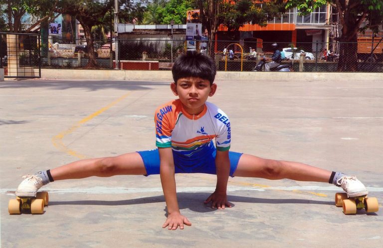 Limbo-skating champion