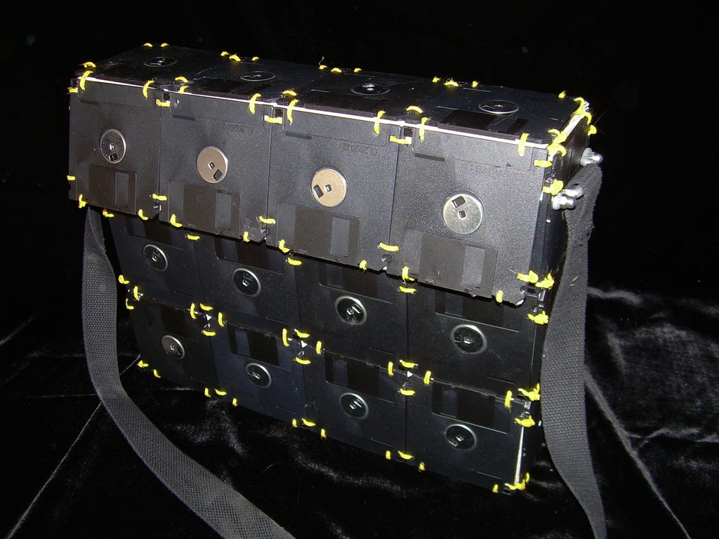 Floppy-disk man bag