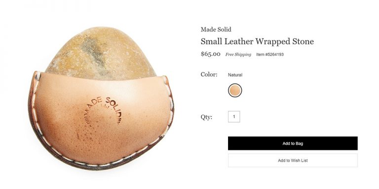 Department Store Sells Leather-Wrapped Stones for a Piece