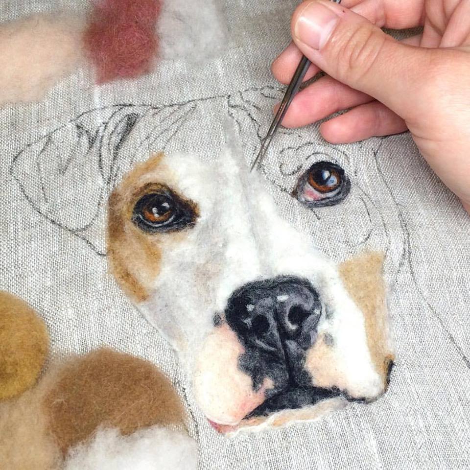 Painting with Wool - Artist Creates Shockingly Realistic Felt Portraits