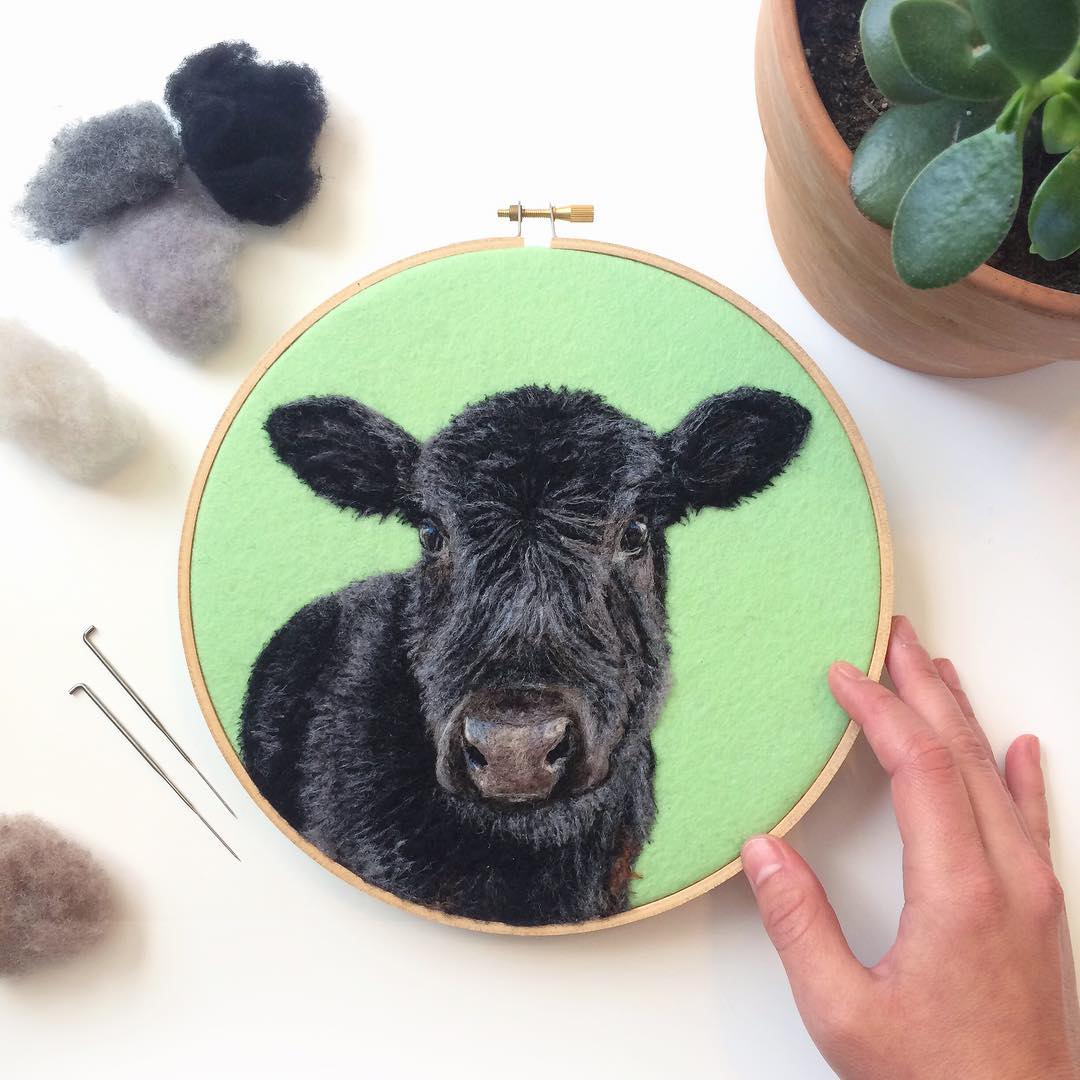 Painting with Wool - Artist Creates Shockingly Realistic Felt Portraits