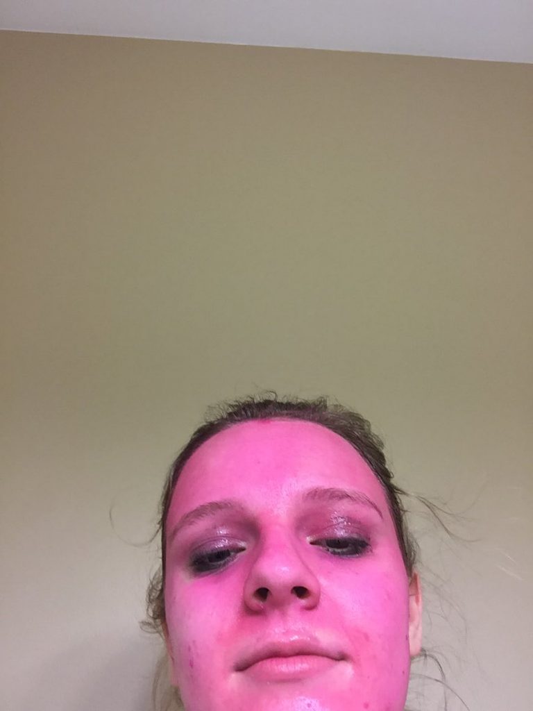 Woman Covers Face in Bright Pink Poster Paint, Hilarity Ensues