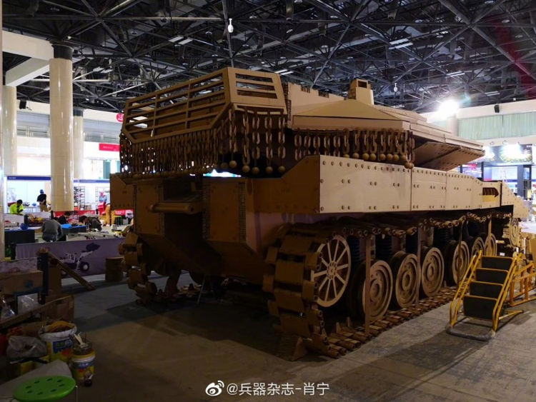 Cardboard Modelling Experts Build Life-Size Replica of Israeli Battle Tank