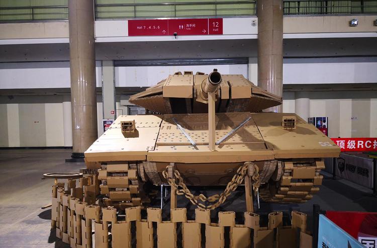 Cardboard Modelling Experts Build Life-Size Replica of Israeli Battle Tank