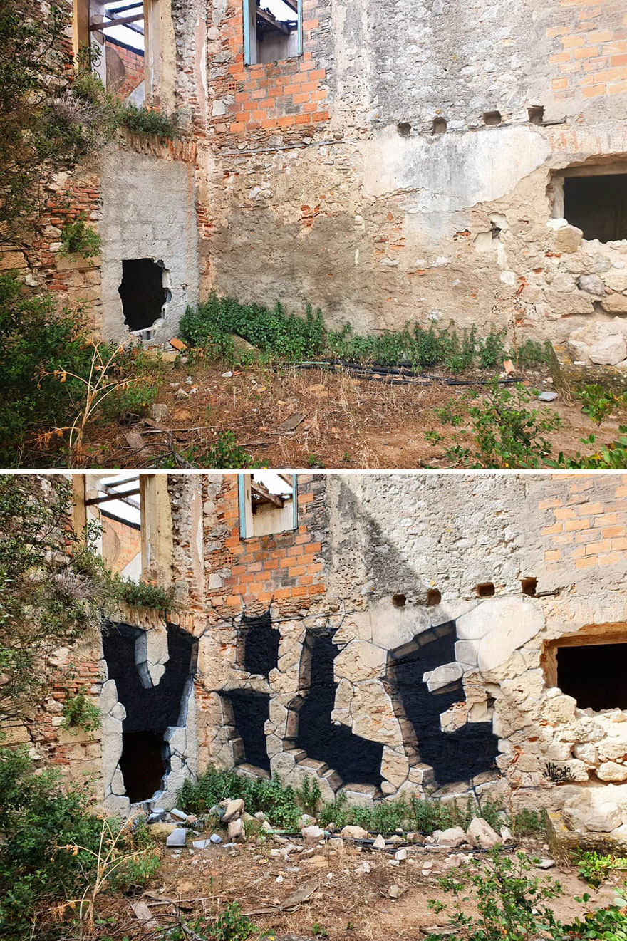 Street Artist Creates Mind-Blowing Graffiti Optical Illusions