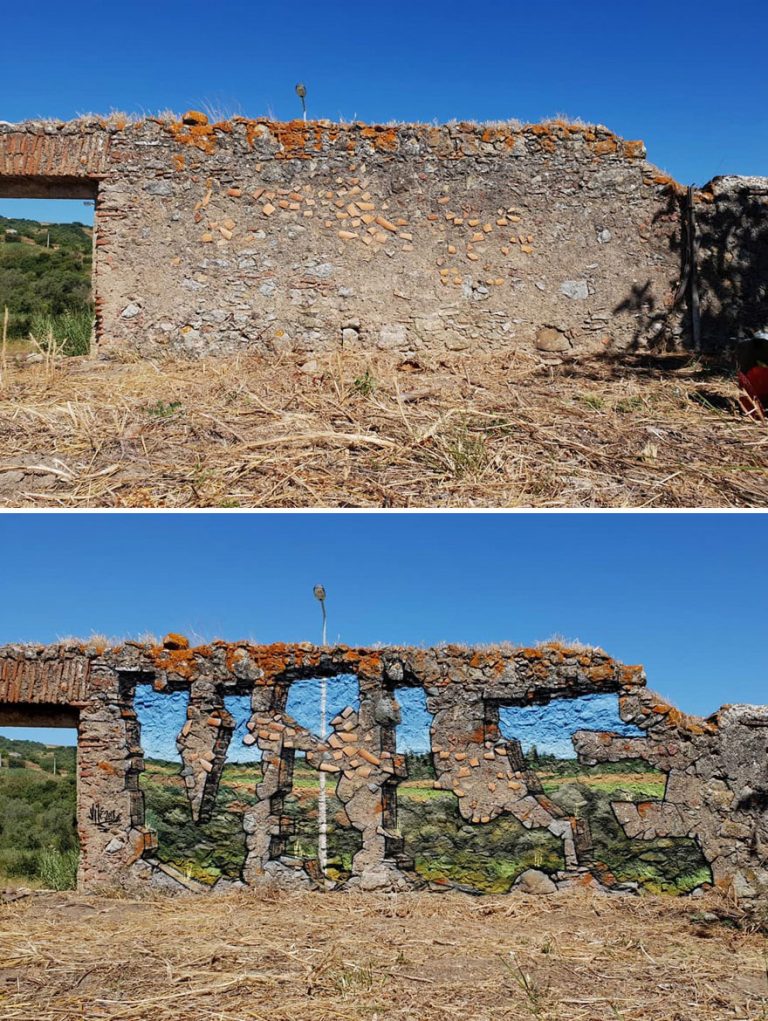 Street Artist Creates Mind-Blowing Graffiti Optical Illusions