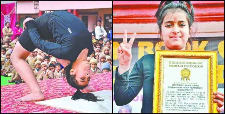 Indian Girl Sets new World Record for Most Yoga Contortions in One Minute