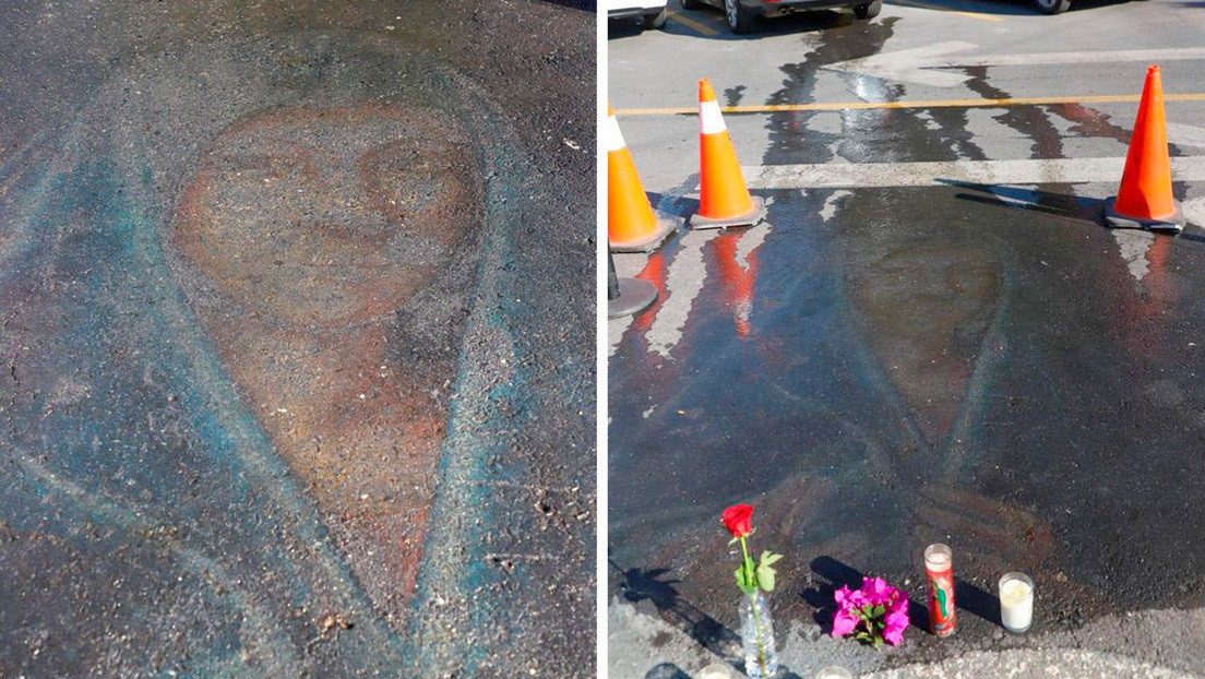 Chalk Drawing of Virgin Mary on Pavement Inexplicably Reappears 13 ...