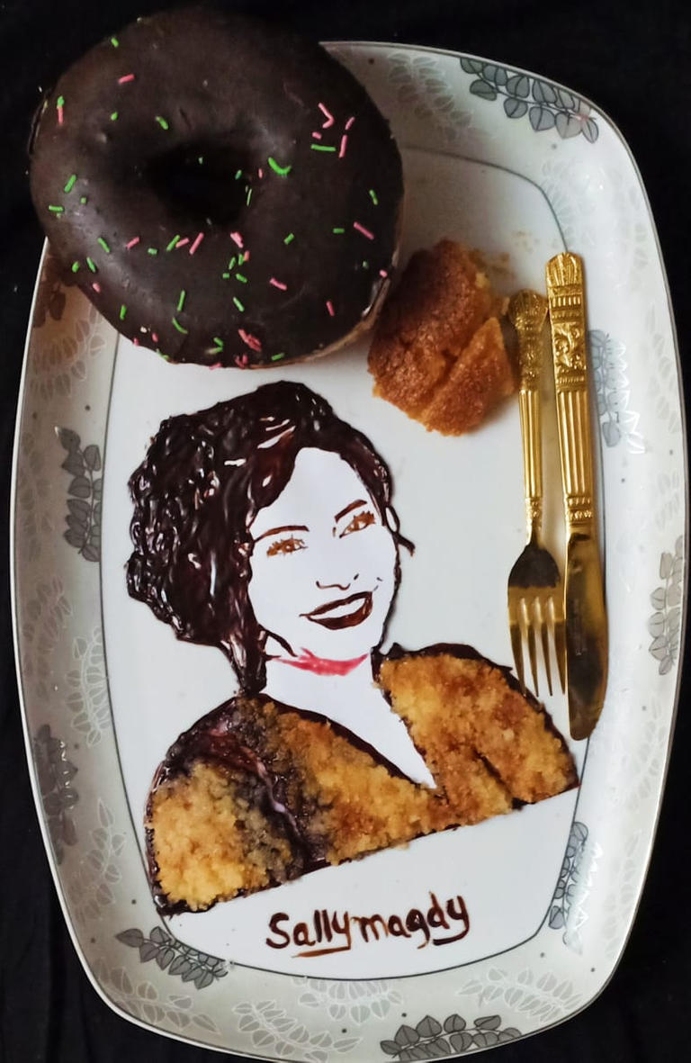 Egyptian Artist Paints with Honey, Chocolate, And Other Delicious Foods