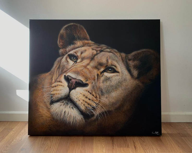 The Hyper-Realistic Big Cat Paintings of Julie Rhodes | Watercooler ...