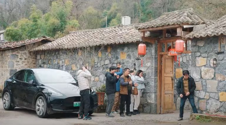 China’s Mountainous “Tesla Village” Is Home to Over 40 Tesla Electric Cars
