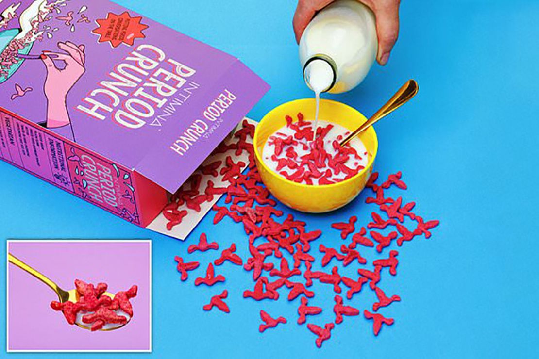 Menstrual-Themed Breakfast – Uterus-Shaped Cereal That Colors Milk Red
