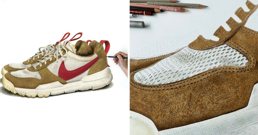 Pencil Master Creates Mindblowingly Realistic Sneaker Drawings