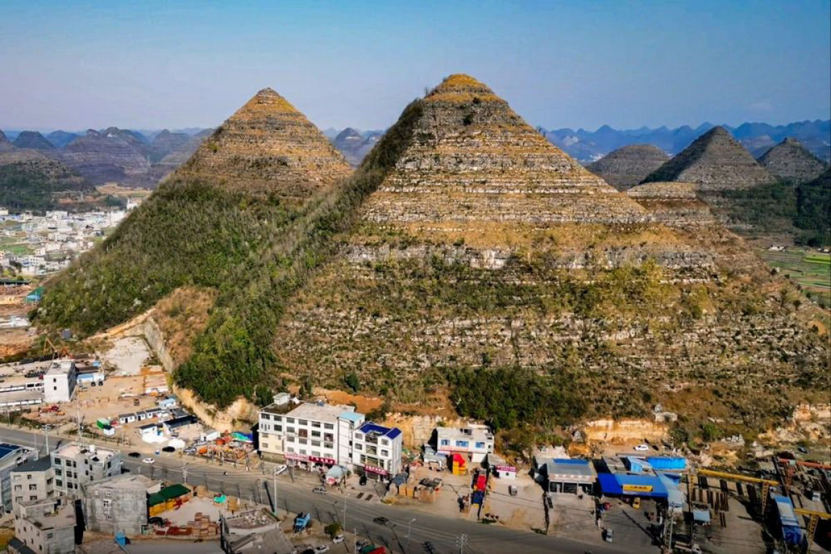 China’s Pyramid-Shaped Mountains Spark Conspiracy Theories