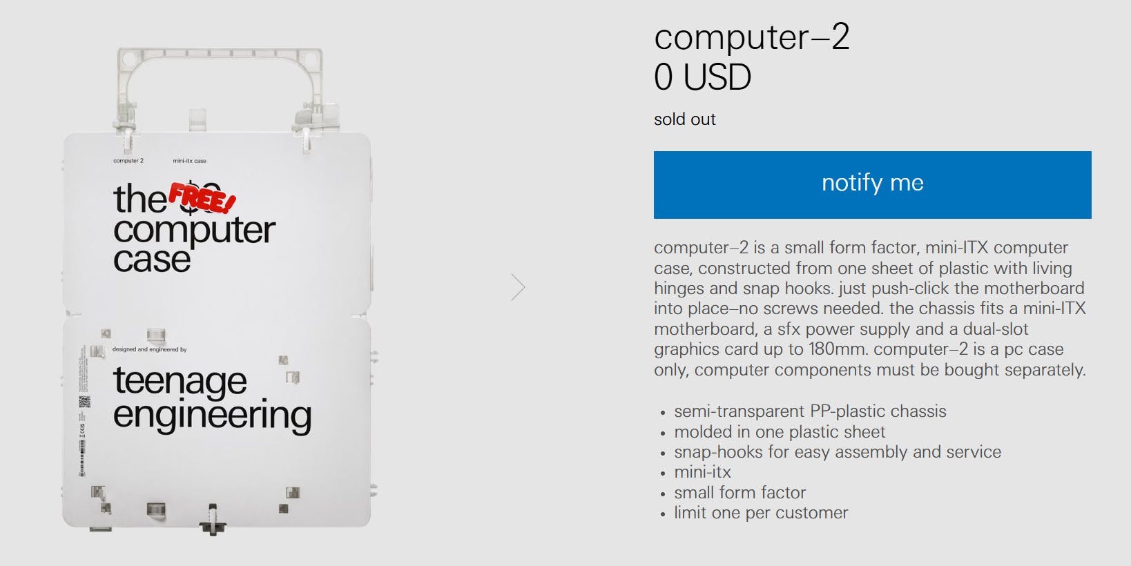 The World’s Cheapest Computer Case Only Costs the Delivery Fee