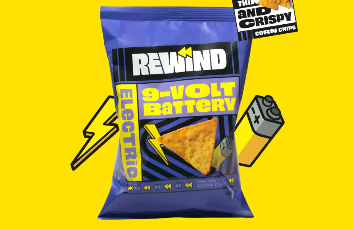 Company Launches World’s First 9-Volt Battery-Flavored Tortilla Chips