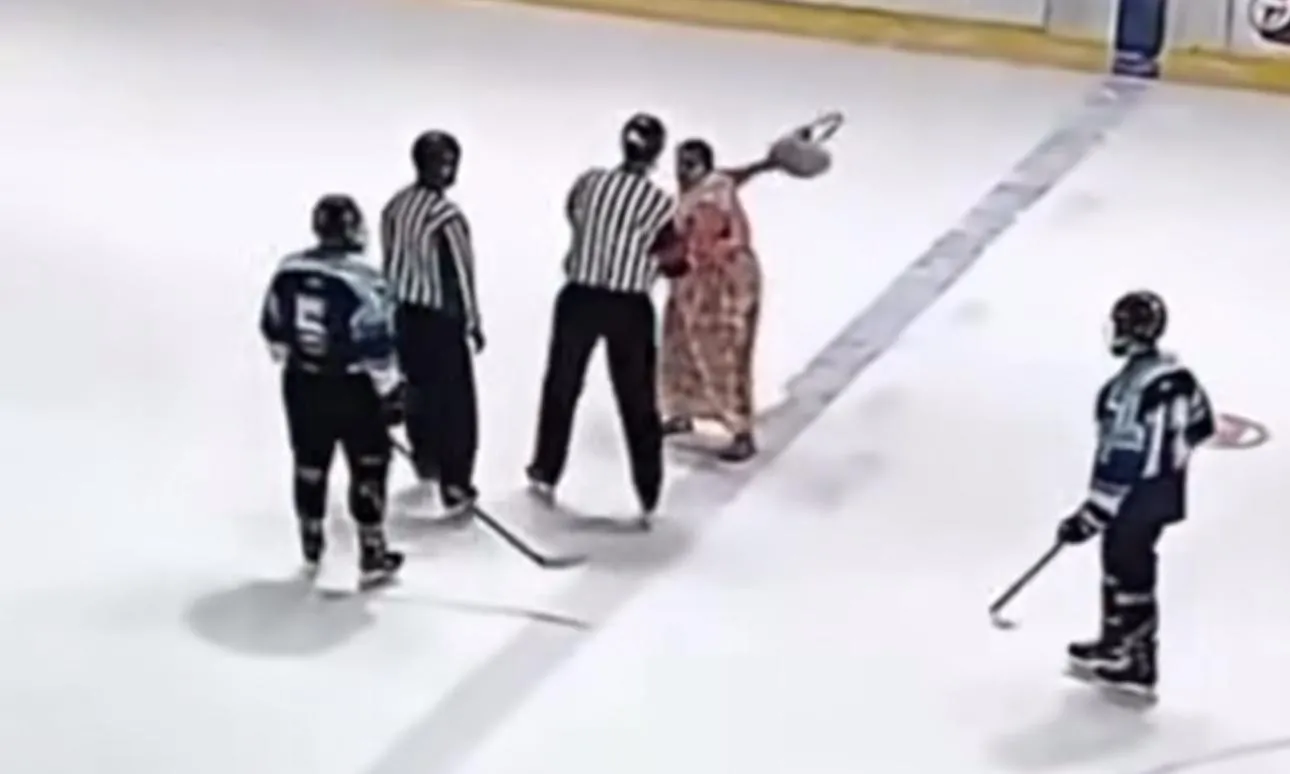 Hockey Mom Enters Ice Rink to Protest Penalties Against Son’s Team